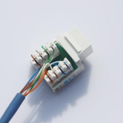 China Cat5e RJ45 Keystone Jacks 90 Degree Modular Jacks Category 5e UTP Information Outlets for sale