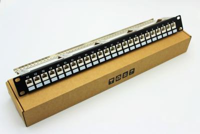 China Network Cat6 Modular Patch Panel 24Port RJ45 Patch Panels With Keystone Jacks Fluke Pass Category 6 Pach Panels for sale