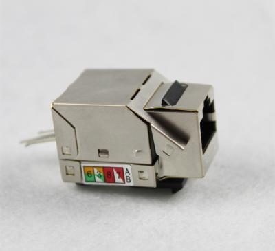 China Cat6 Jacks Shielded RJ45  90 Degree 50u Gold Plated Network Keystone Modular Jacks for sale