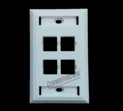 China 4Ports Network US Wall Plates  For RJ45 Keystone Jacks ABS Face Plate for sale