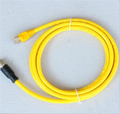 China M12 to RJ45 Sensors Ethernet Cables RJ45 8 Pin Cat6 Patch Cord M12 to RJ45 Sensors Connection Cable 2m for sale