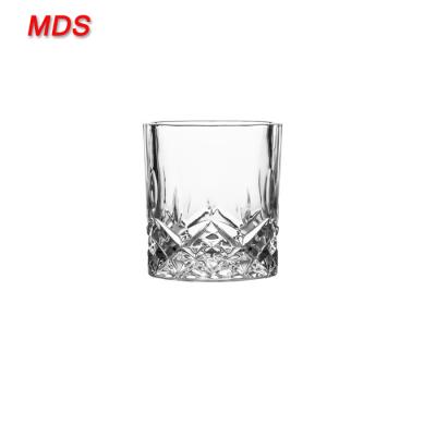 China High quality 7oz 220ml cut embossed whisky glass wholesale for sale