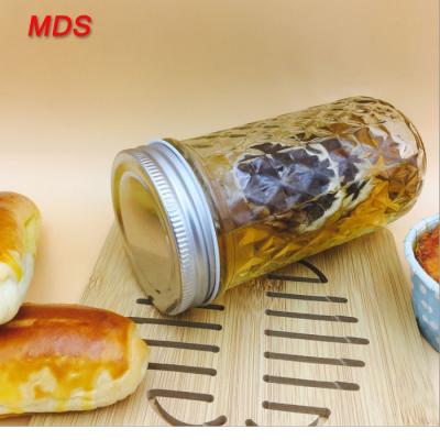 China Fashion ball diamond mason jar glass for juice wholesale for sale