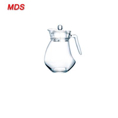 China Transparent antique bow shaped lead free glass water jug for sale for sale