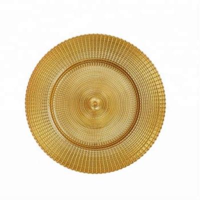 China 13 inches cheap wholesale gold charger plates for wedding for sale