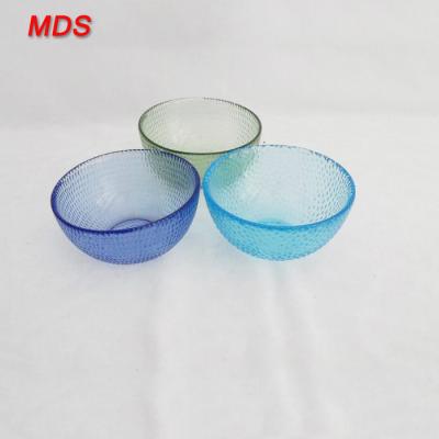 China Wholesale coloured blue bubble tableware glass bowl for gift for sale