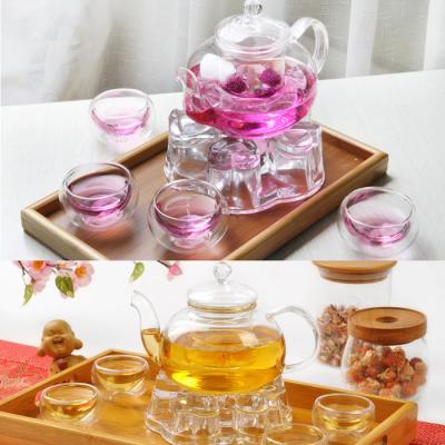China Factory grace teaware clear glass tea pot set for sale for sale