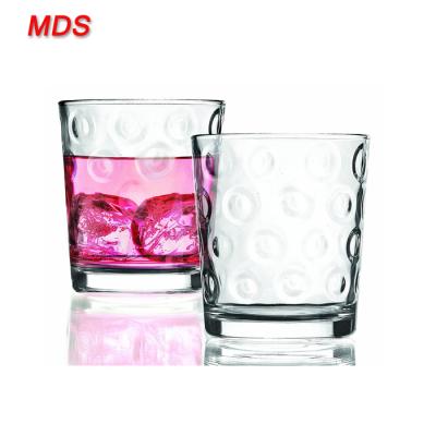 China Mouth blown circleware circle glass tumbler with thick base for sale