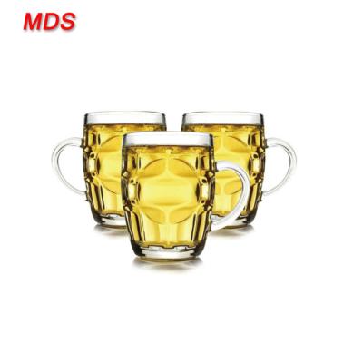 China Wholesale pineapple shaped drinking glass 500ml cups with handle for sale