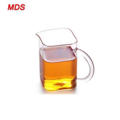 China Top selling custom square bottom glass tea cup with handle for sale