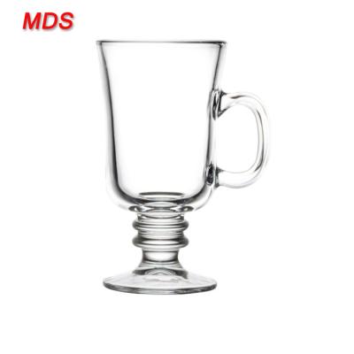 China Elegant transparent irish glass coffee mug for sale
