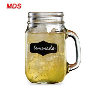 China High quality lidded chalkboard single mason jar decor with handles for sale