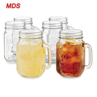 China 2016 hot sale bride and groom mason jars bulk with lids and handles for sale