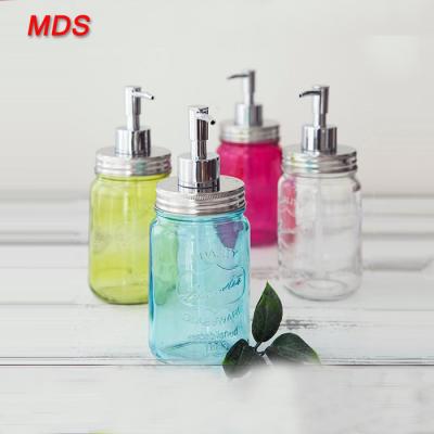 China Wholesale mason jar glass soap dispenser bottle liquid foam pump for sale