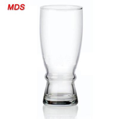 China Creative style irregular shape machinemade advertising eco beer glass for sale