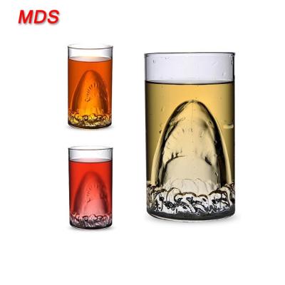 China Creative durable shark double wall wine shot glass for sale for sale