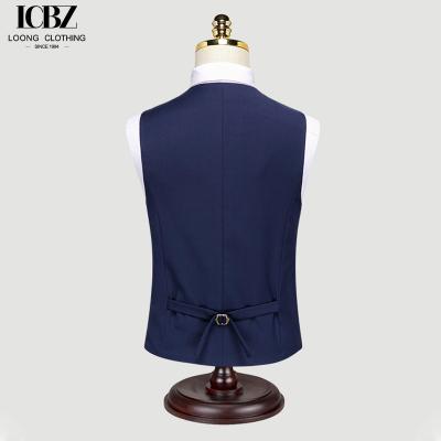 Cina Vesti da vestito blu scuro a petto singolo per occasioni formali professionali e matrimoni in vendita