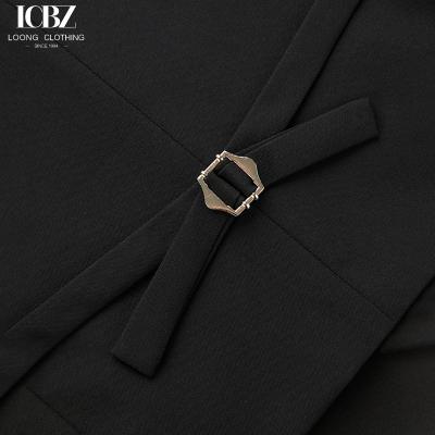 Cina Vestito nero personalizzato per abiti da lavoro per uomini, abbigliamento formale come testimone di matrimonio dello sposo in vendita
