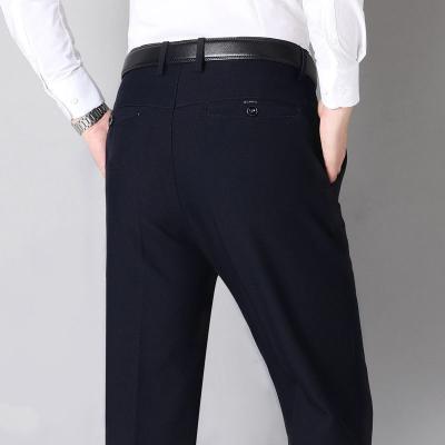 Cina Pantaloni da uomo a fascia media khaki in 100% lino e stile ufficio britannico in vendita