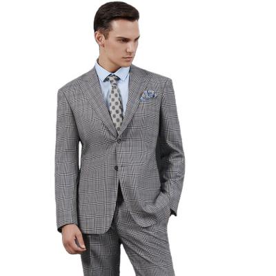 Cina 2022 Custom Design Textured Mens Business Suit Blazer Jacket con Navy per l'autunno in vendita