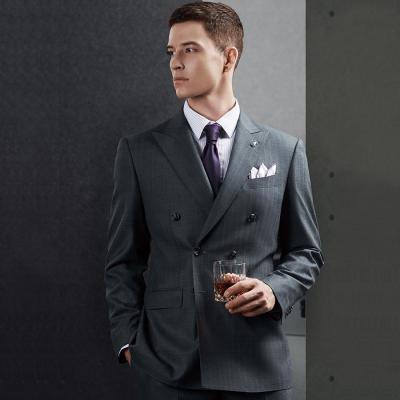Cina 2022 Custom Design Textured Mens Business Suit Blazer Jacket con Navy per l'autunno in vendita