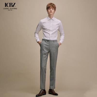 Cina Classic Slim Fit Pantaloni Maschili Pantaloni in taglia personalizzata Lana per affari Casual in vendita