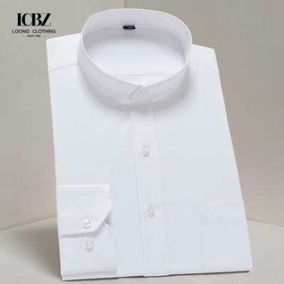 Cina T-shirt da lavoro da uomo in bianco e nero con colletto a piedi in vendita