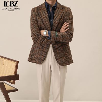 Cina Moda Invernale Autunno Finitura Disegno su misura Tweed Giacca a piastre Maschile Metodo di tessitura tessuto in vendita