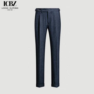 Cina Logo personalizzabile Pantaloni in lana di eringa per uomo in grigio Tweed per lavoro e abbigliamento casual in vendita
