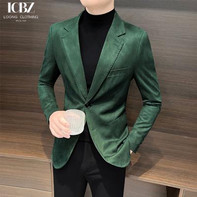 Cina Blazer con doppio pulsante, da cervo, da sole, per abiti da lavoro maschile in vendita
