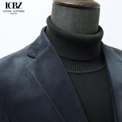 Cina Giubbotto da uomo in corduroy con veloce a righe e bottone a corno in vendita