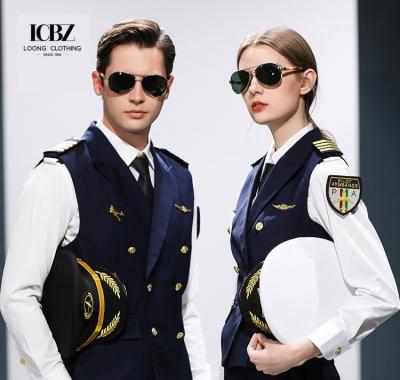 Cina Camicia a maniche lunghe da hostess a colori personalizzati per assistenti di volo in vendita