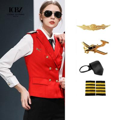 Cina Camicia a maniche lunghe da hostess a colori personalizzati per assistenti di volo in vendita