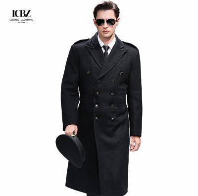 Cina Sicurezza immobiliare Uniforme di lavoro 100% cotone Aviazione Capitano nero cappotto di lana per uomini in vendita