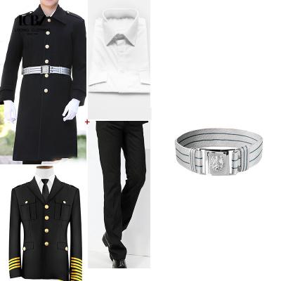 Cina Colore personalizzato Air hostess Uniforme Unisex cappotto di lana spessa per il caldo invernale in vendita