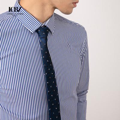 Cina Servizio Ufficiale Marina 100% di cotone Strip bottone giù camicie colore di contrasto personalizzato in vendita