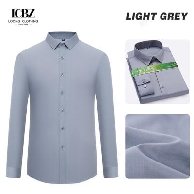 Cina 2023 Camicia da uomo a maniche lunghe Abbigliamento da lavoro non stirante con colore elastico e solido in vendita