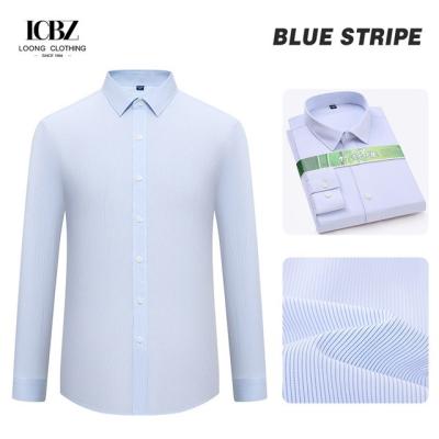 Cina 2023 Camicia da uomo a maniche lunghe Abbigliamento da lavoro non stirante con colore elastico e solido in vendita