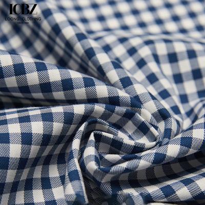 Cina Camicia a quadri da uomo in fibra di cotone / bambù stile giapponese Casual Slim Top a maniche lunghe in vendita