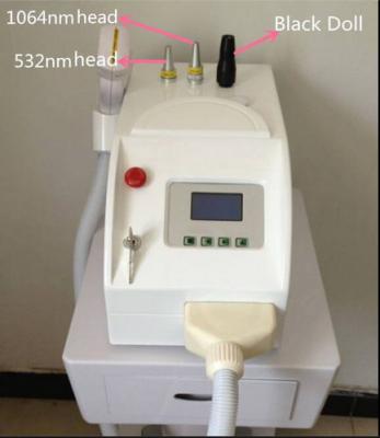China Mini 1064 / 532nm Q switched nd yag laser for tattoo removal machine for sale