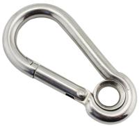 Quality Strength Spring Buckle 316 Stainless Carabiner With Ring Rust Resistance for sale
