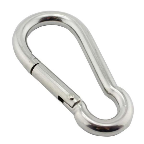 Quality Polished 316 Stainless Steel Carabiner / Standard Spring Buckle Corrosion Resistance for sale
