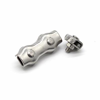 China New Stainless Steel Rigging Hardware Mono Double Clamp Easy Installation for sale