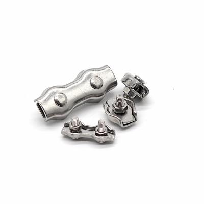 China New Stainless Steel Rigging Hardware Mono Double Clamp Easy Installation for sale