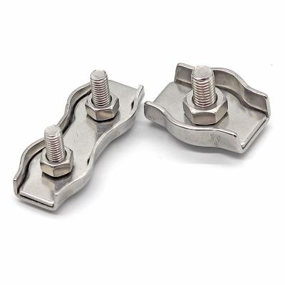China New Stainless Steel Rigging Hardware Mono Double Clamp Easy Installation for sale