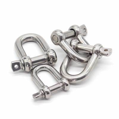 China Suitable For Different Types Of Ropes Stainless Steel Shackle Various Sizes Durable Heavy Duty Lifting Rigging Hardware for sale