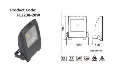 China 20w Integrated Outdoor Led Floodlight / Ip65 Outside Led Flood Lights for sale