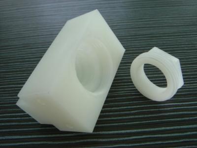 China O plástico fazendo à máquina do CNC do branco claro parte o bloco do tubo do retentor de Pvdf à venda
