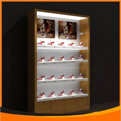 China Wood Display Cabinet For Promotion of Shoes for sale