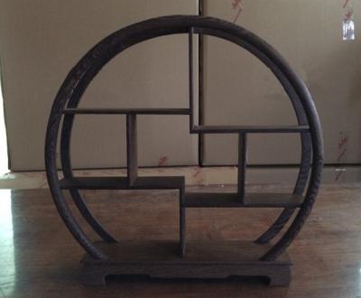 China Antique Wings of wood wenge display cabinet, showing shelf, luxury antique display case for sale
